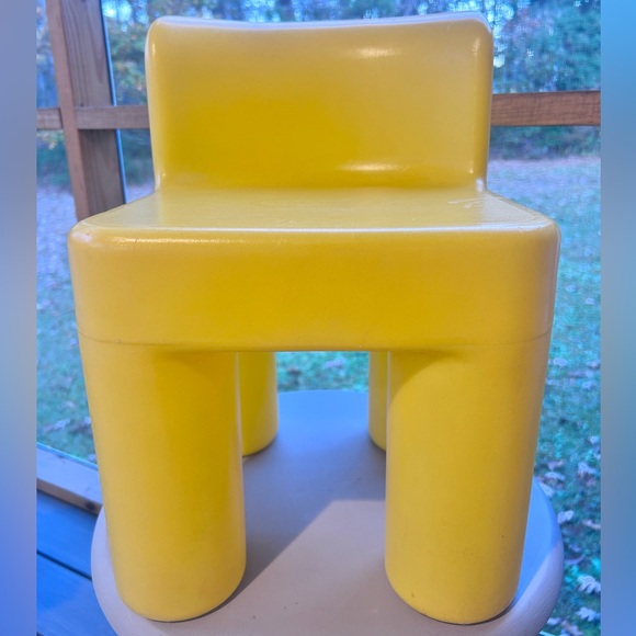 Little Tikes | Toys | Vintage Little Tikes Yellow Chunky Chair Toddler ...